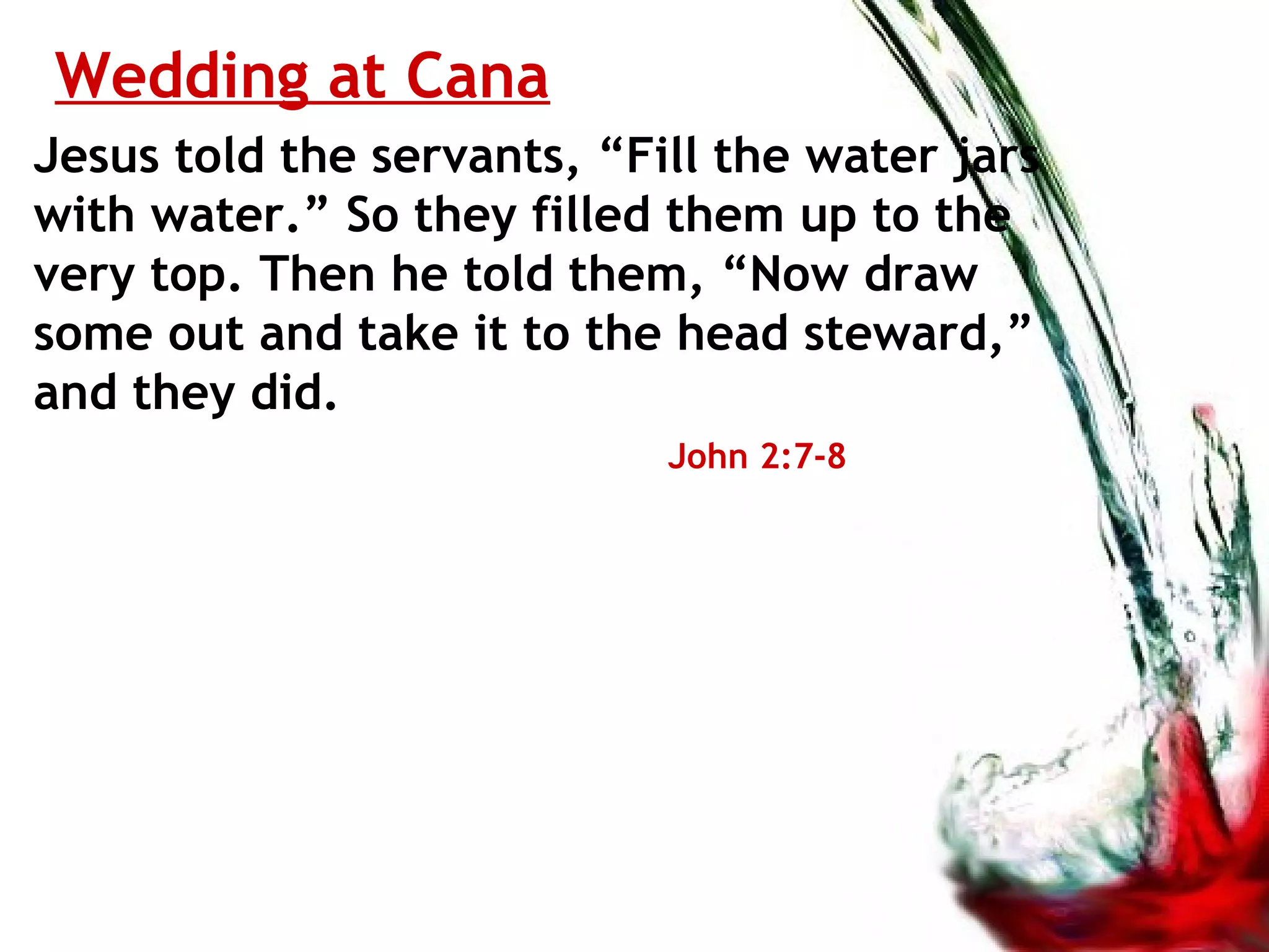 The Miracle at the Wedding - John 2:1-12 | PPT