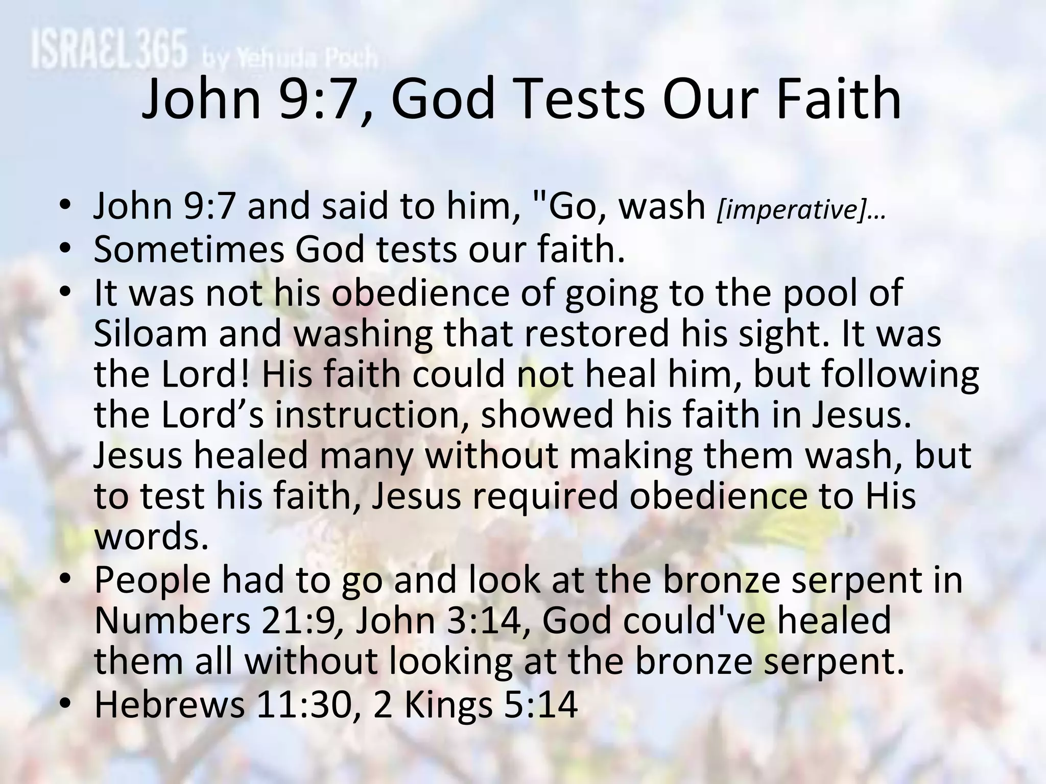 John 9, Children And The Sins Of The Parents, Miracle 6, Man Born Blind ...