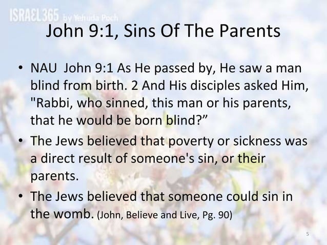 John 9, Children And The Sins Of The Parents, Miracle 6, Man Born Blind ...