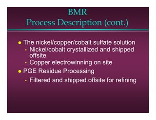 A Dilemma for New Producers of PGE/Base Metal Flotation and Gravity ...