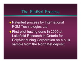 A Dilemma for New Producers of PGE/Base Metal Flotation and Gravity ...