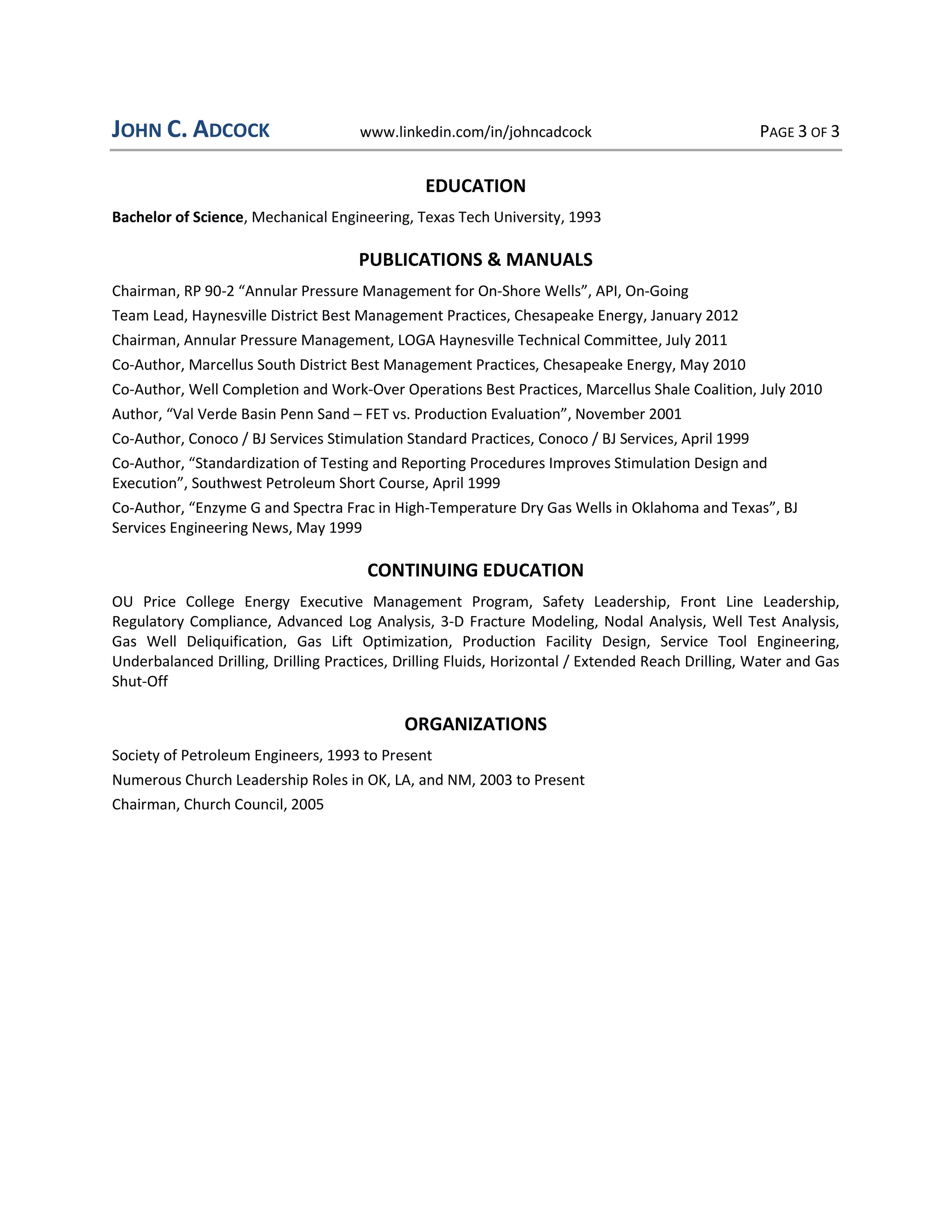 John Adcock - Resume | PDF