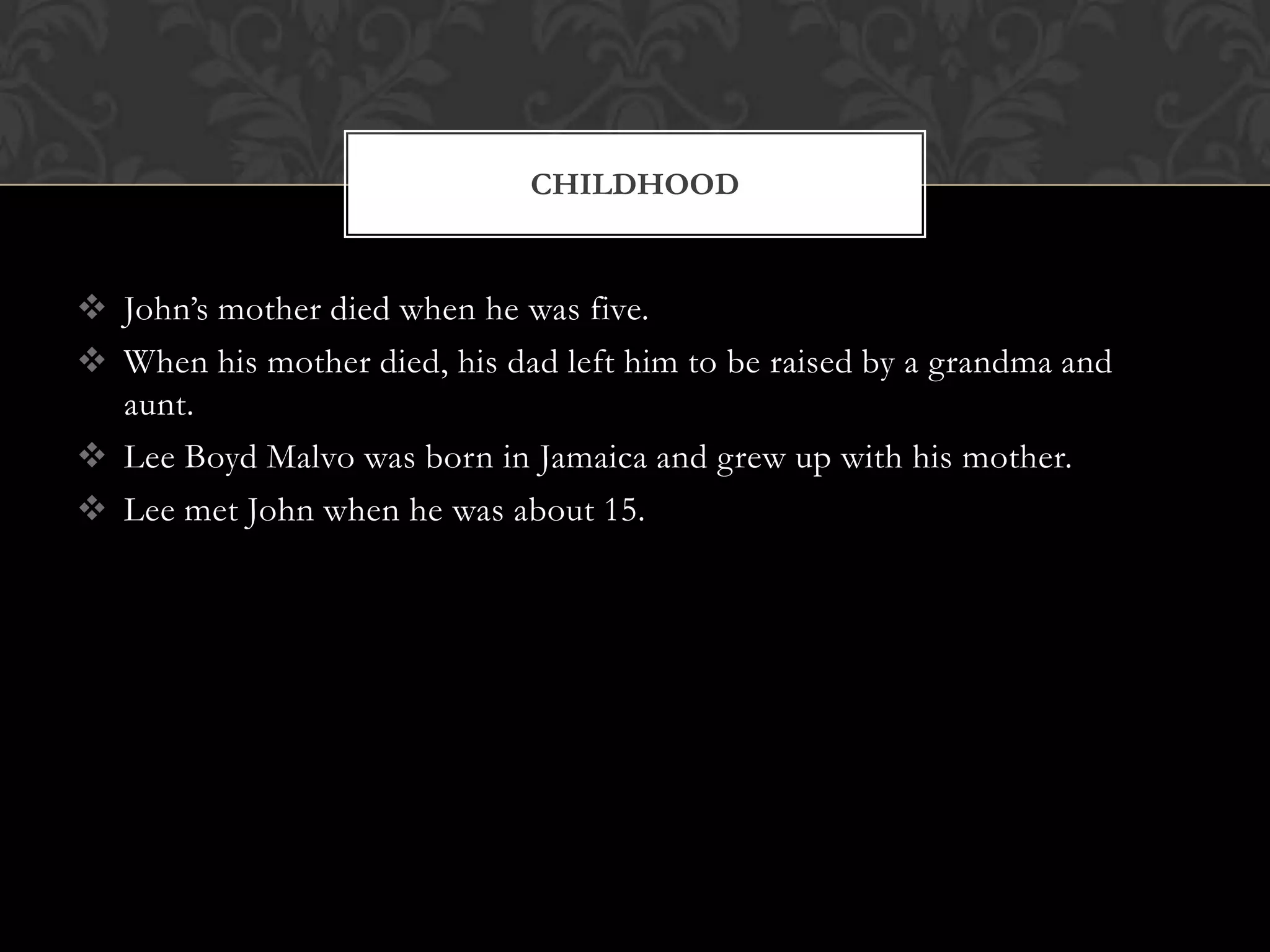 John allen muhammad and lee boyd malvo ms | PPTX