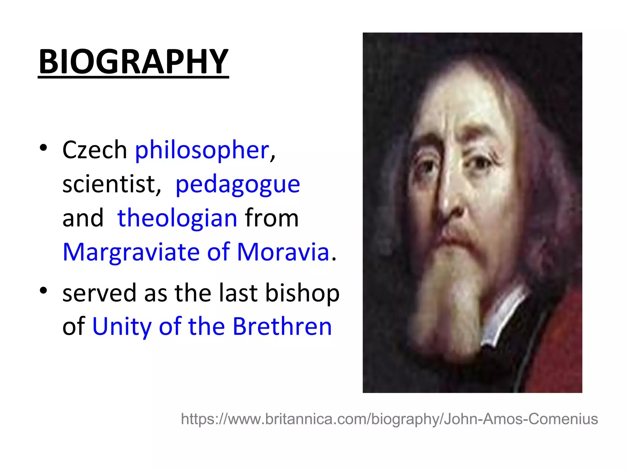 John Amos Comenius - Father of Modern Education | PPT