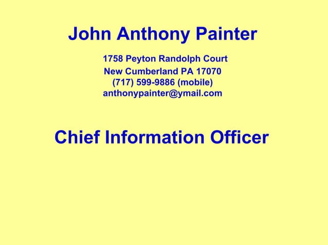 John Anthony Painter | PPT