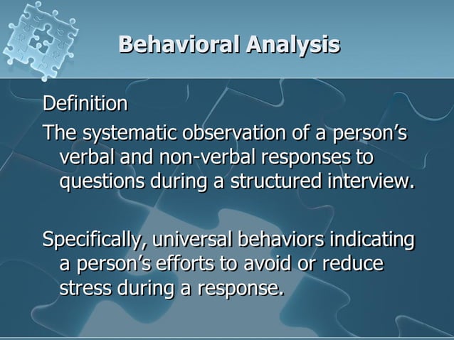 John Beaver Interviewing Deceptive Behavior | PPT