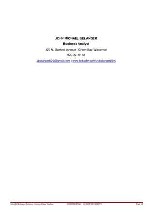 John belanger solution oriented case studies | PDF