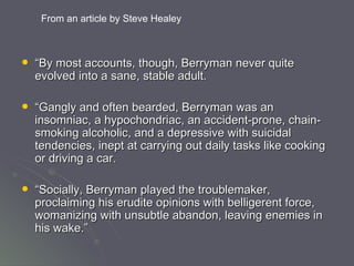 John berryman2 | PPT