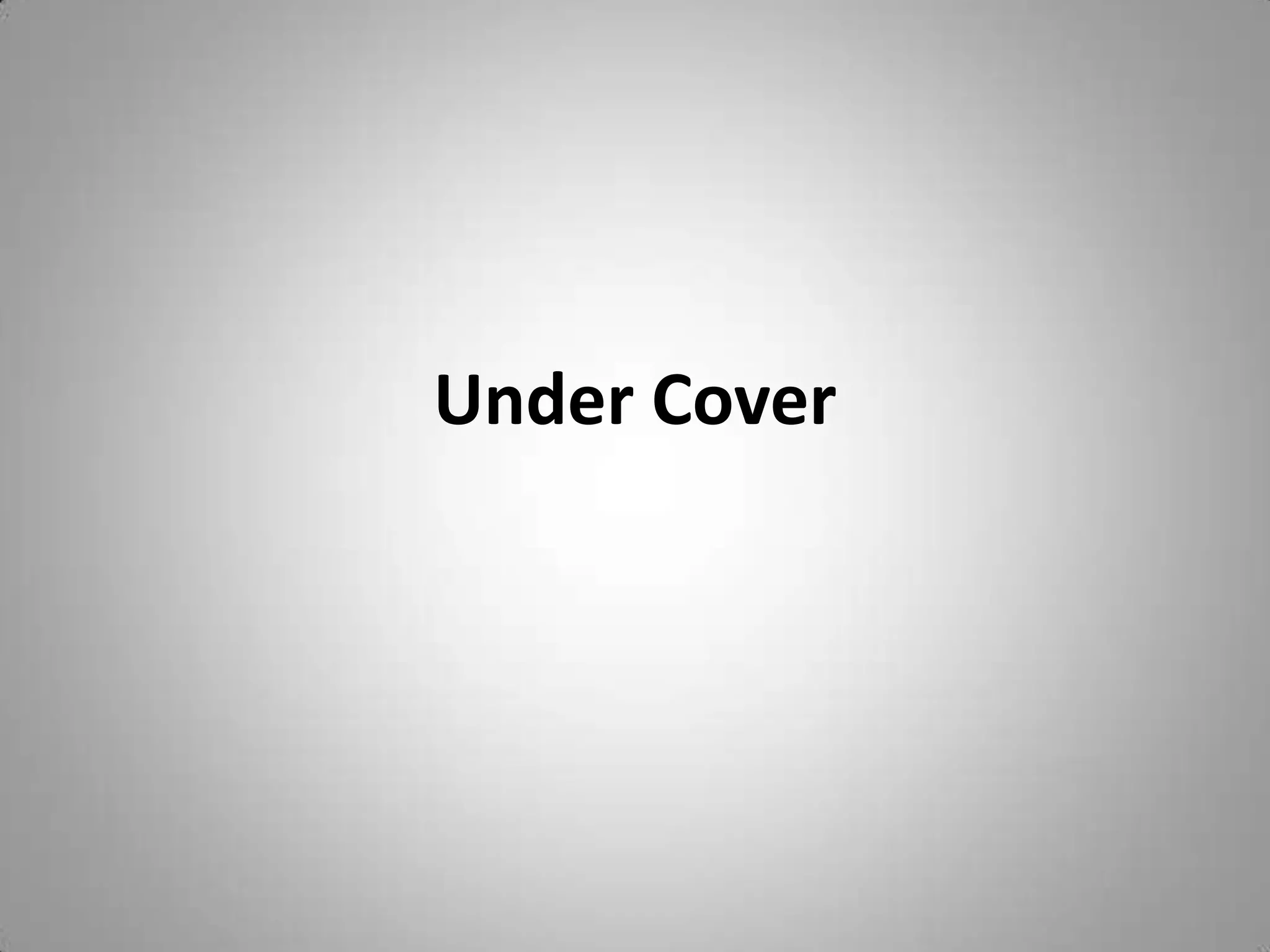 Are you an Under Cover? Written by John Bevere | PPTX