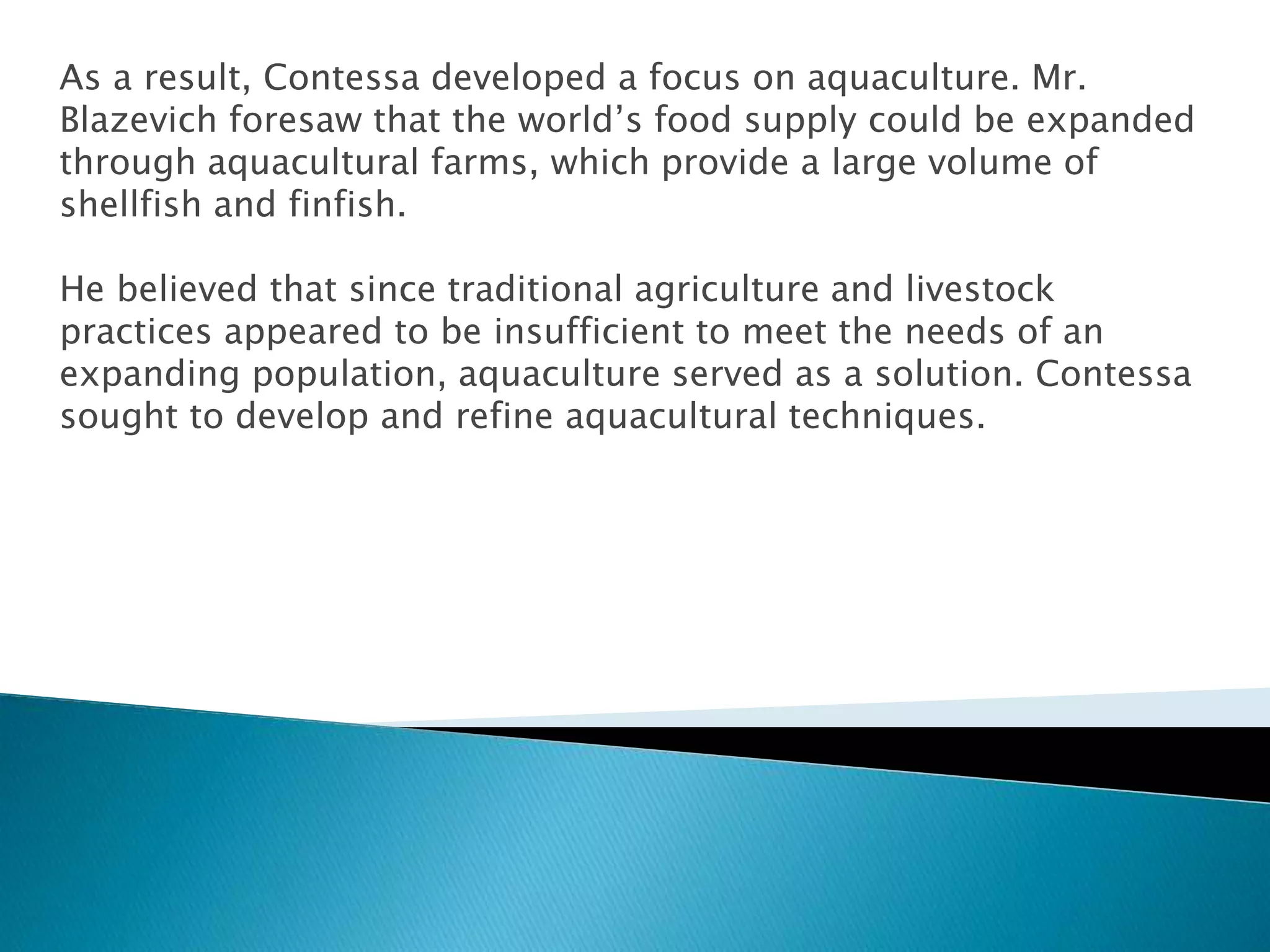 Contessa Premium Foods' Dedication to Sustainable Seafood | PPT