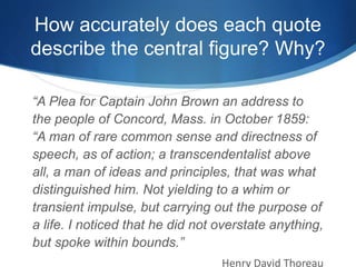 John Brown: Terrorist or Patriot? | PPT