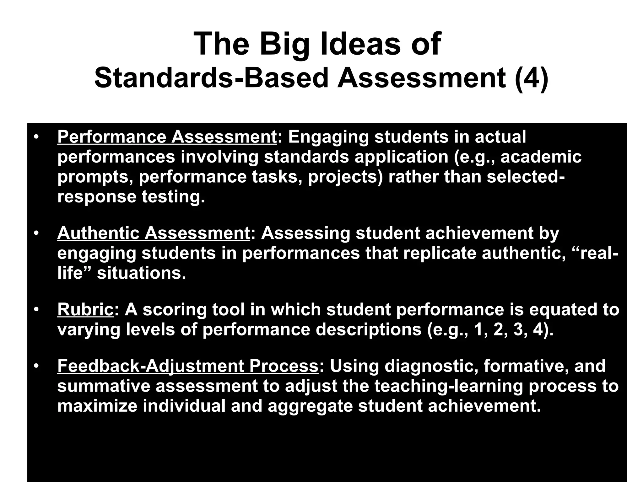 John brown standards based assessment | PPT | Educational Assessment ...