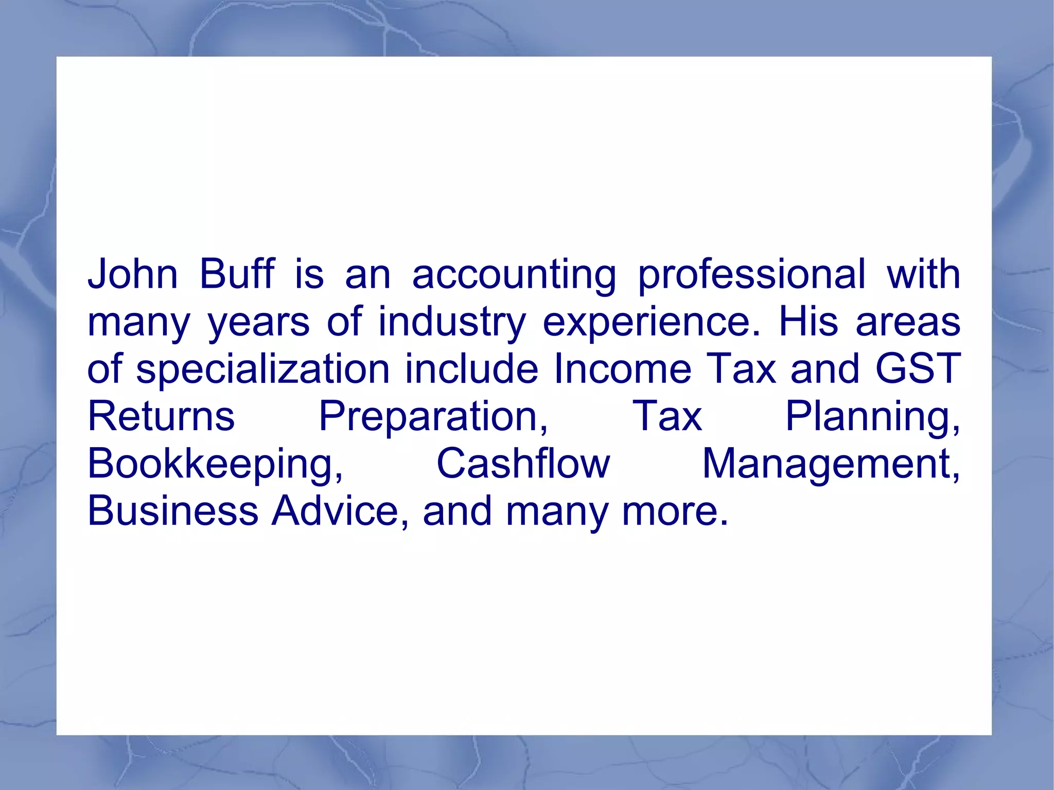John Buff | PPT
