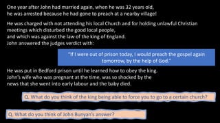 John Bunyan famous Christian lesson plan | PPTX