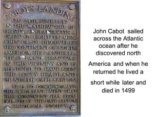 John cabot | PPT