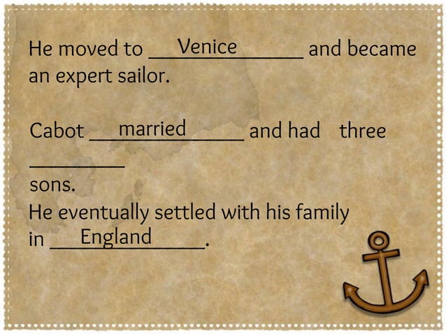 John cabot | PPT
