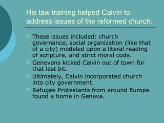 John Calvin (1509 1564) | PPT