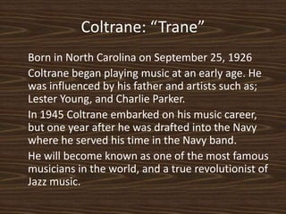 John coltrane | PPTX