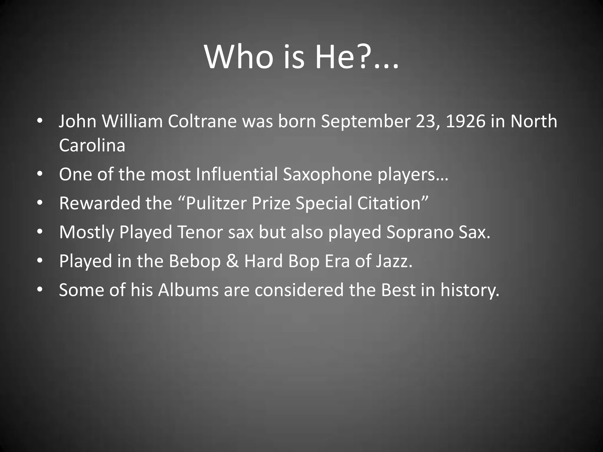 John coltrane | PPTX