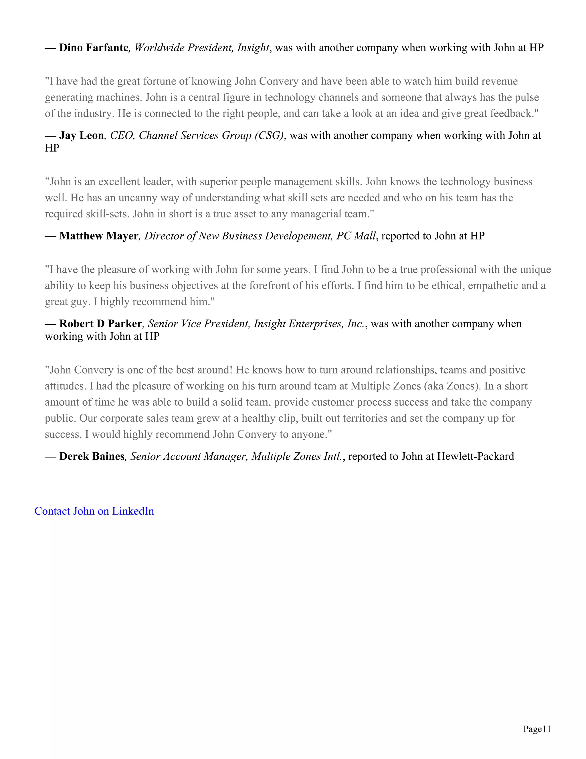 John convery linkedin profile | PDF