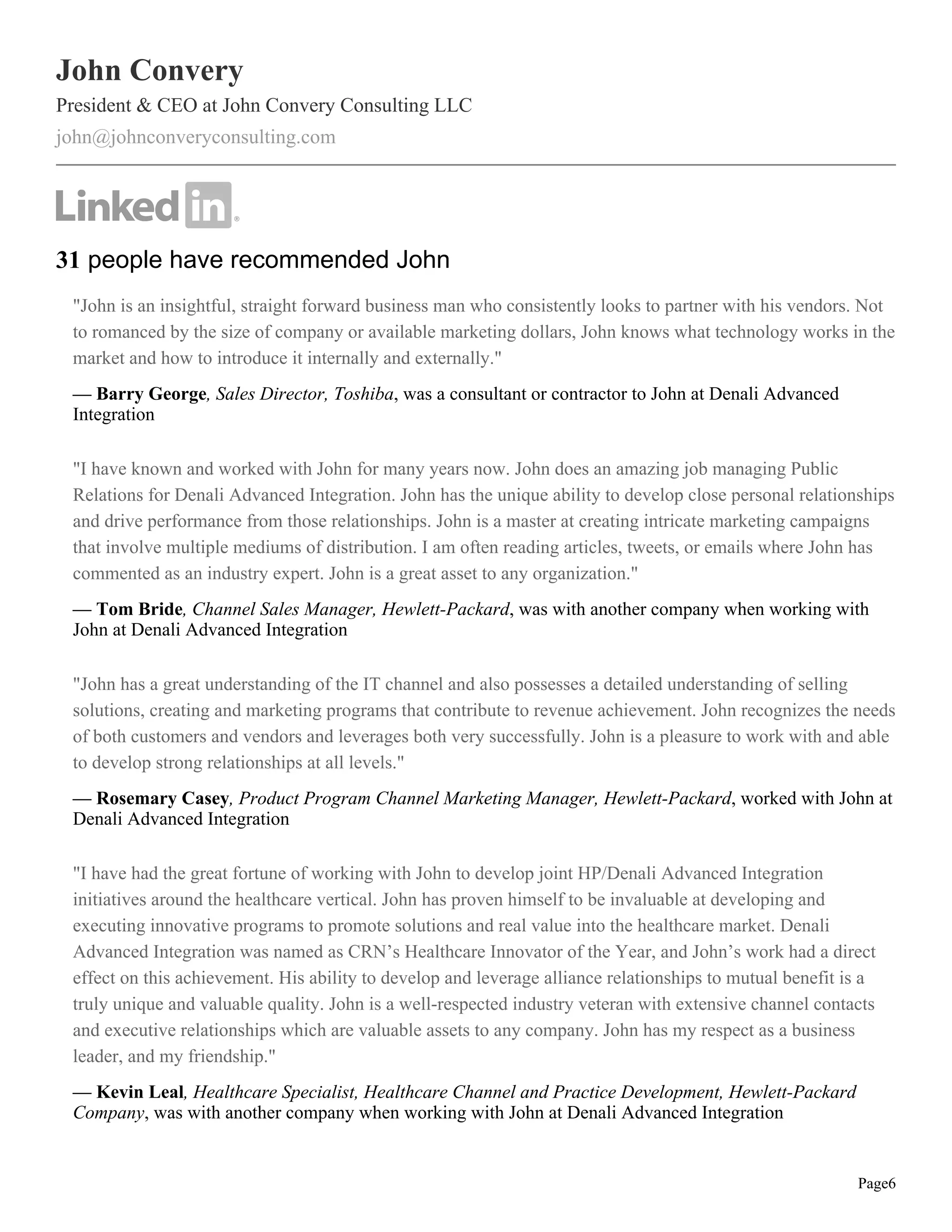 John convery linkedin profile | PDF