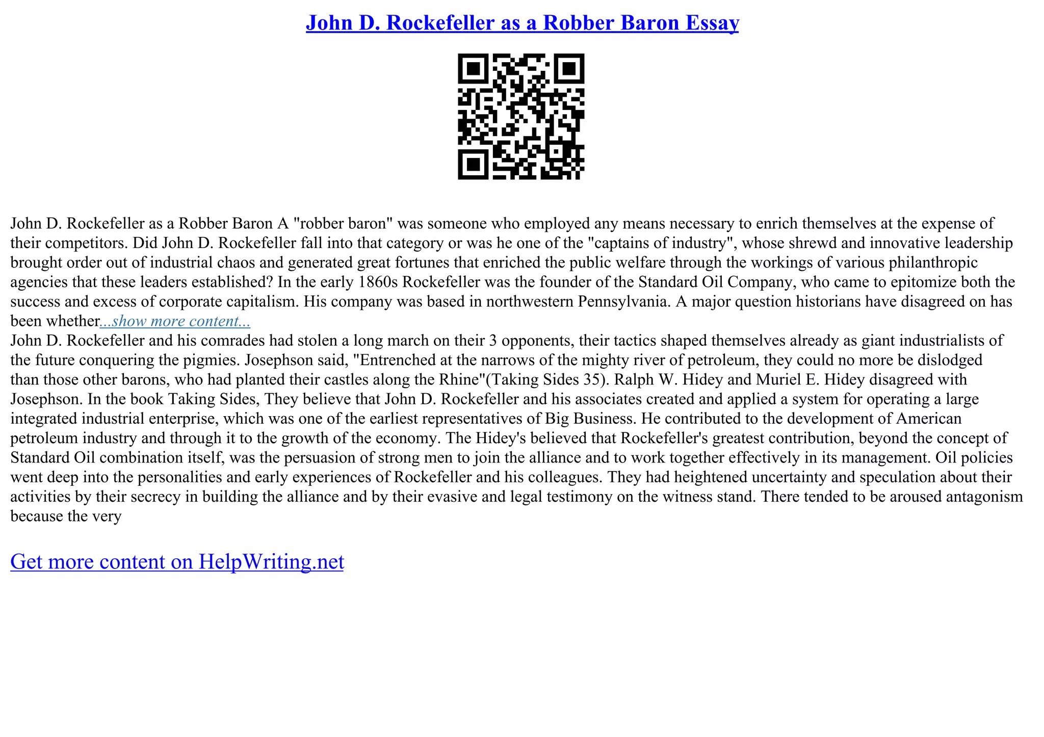 John D. Rockefeller | PDF