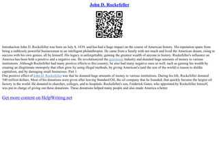 John D. Rockefeller | PDF