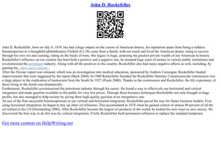 John D. Rockefeller | PDF