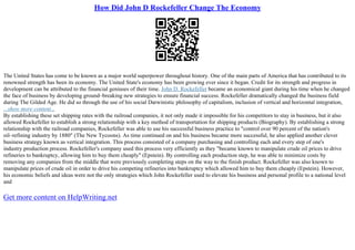 John D. Rockefeller | PDF