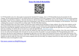 John D. Rockefeller | PDF