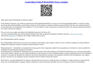 John D. Rockefeller | PDF
