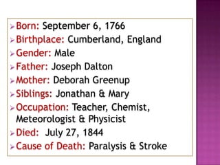 John Dalton (Biography) | PPTX