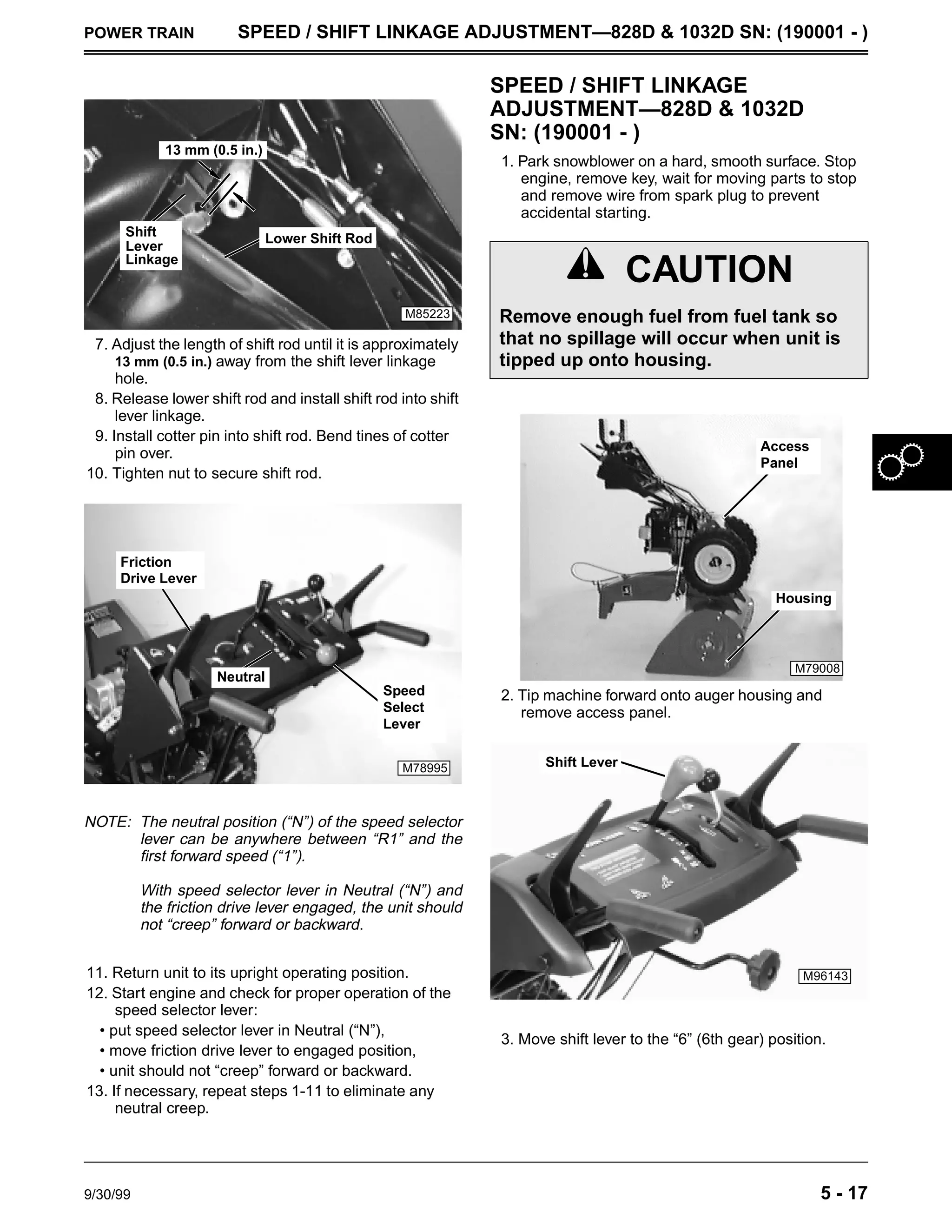 John deere 1032 d walk behind snowblowers service repair manual (tm1612 ...