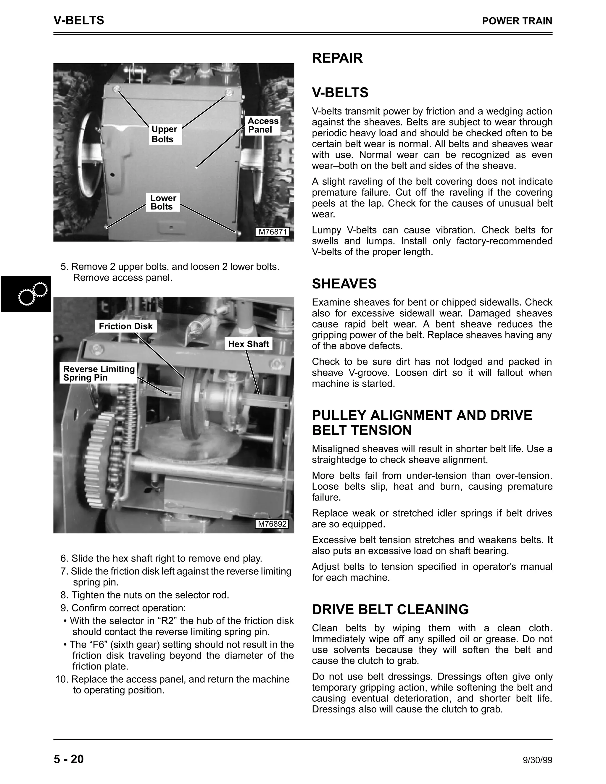 John deere 1032 d walk behind snowblowers service repair manual (tm1612 ...
