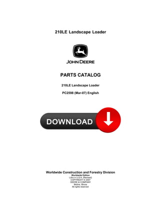 John Deere 210LE Landscape Loader Parts Manual.pdf