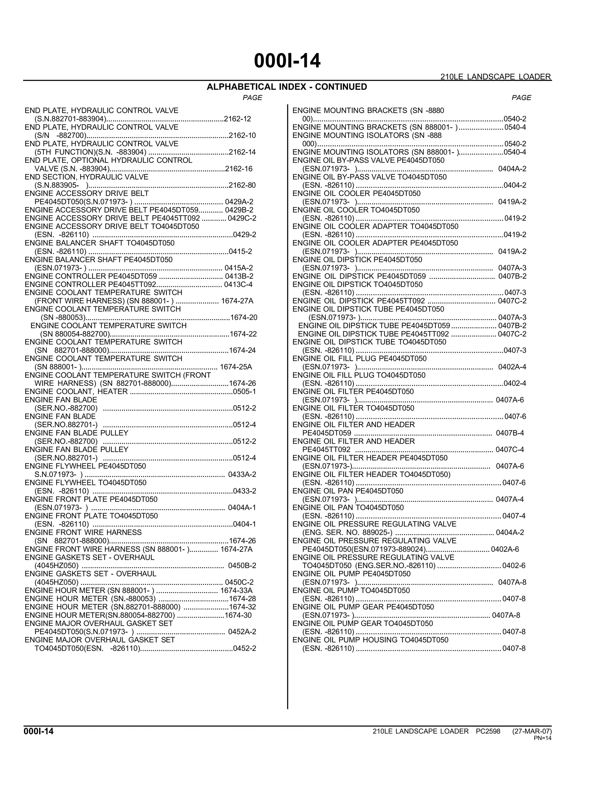 John Deere 210LE Backhoe Loader Parts Manual | PDF