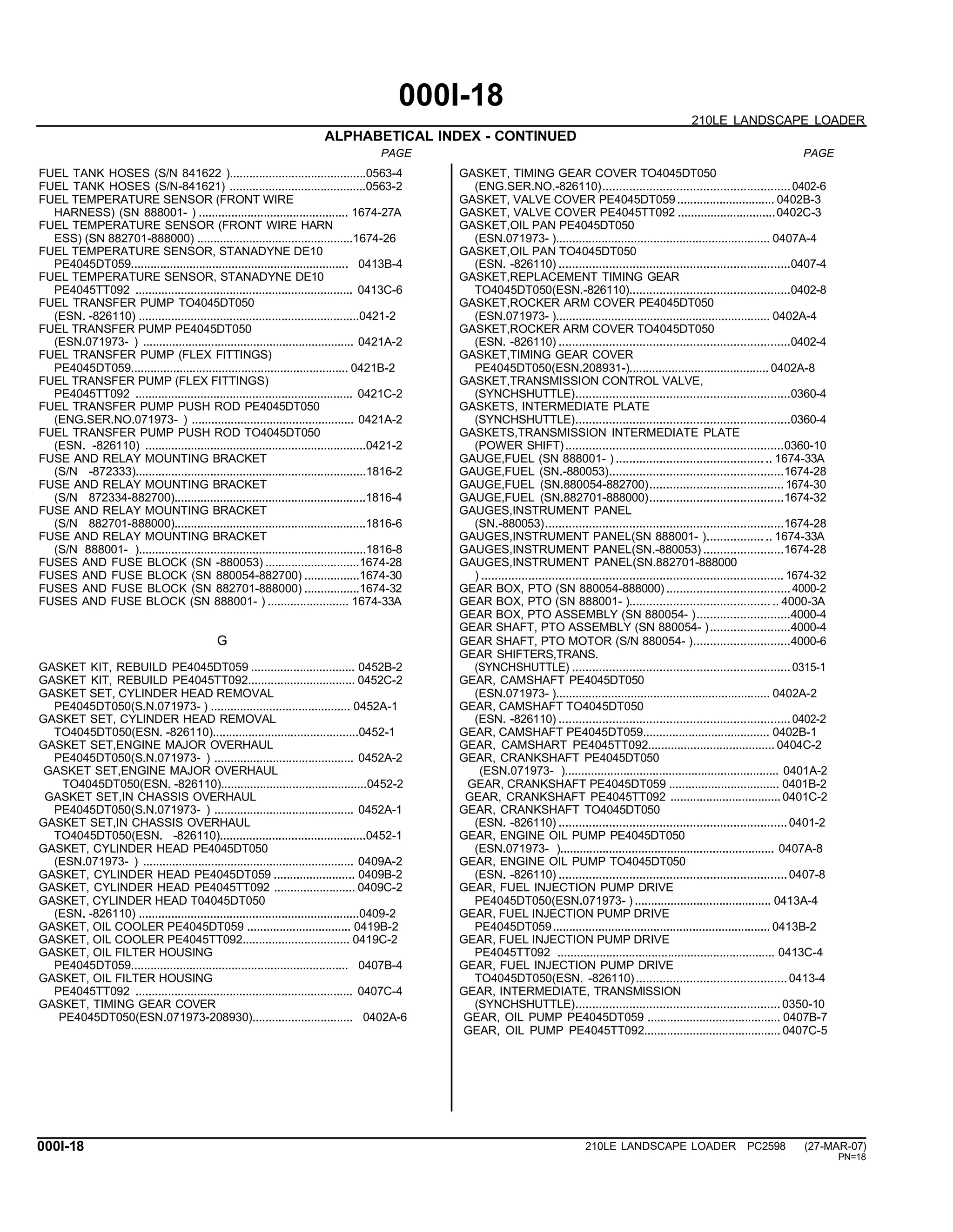 John Deere 210LE Backhoe Loader Parts Manual | PDF