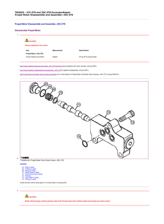 John deere 27 czts compact excavator service repair manual (tm2053) | PDF