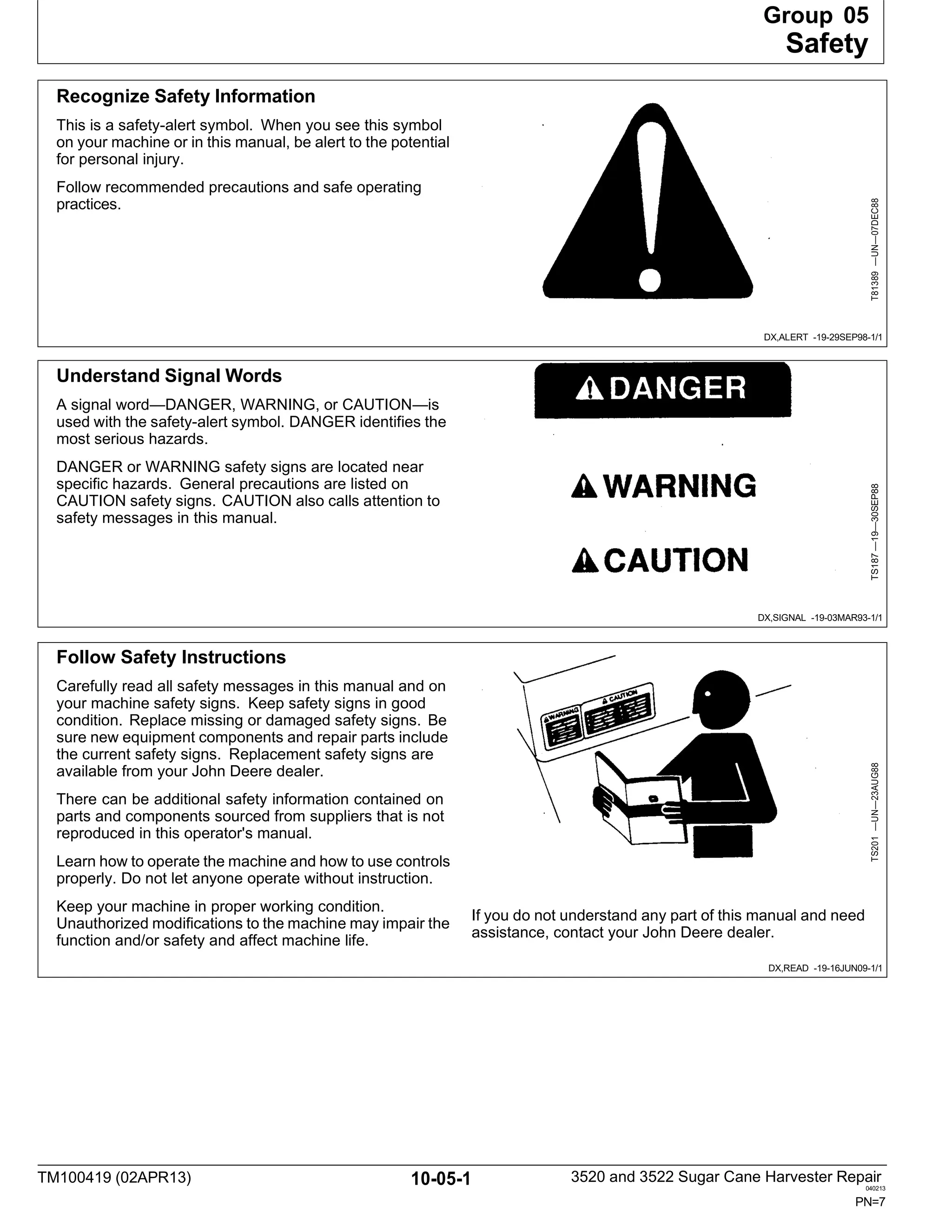 John Deere 3520 3522 Sugar Cane Harvester Technical Repair Manual.pdf