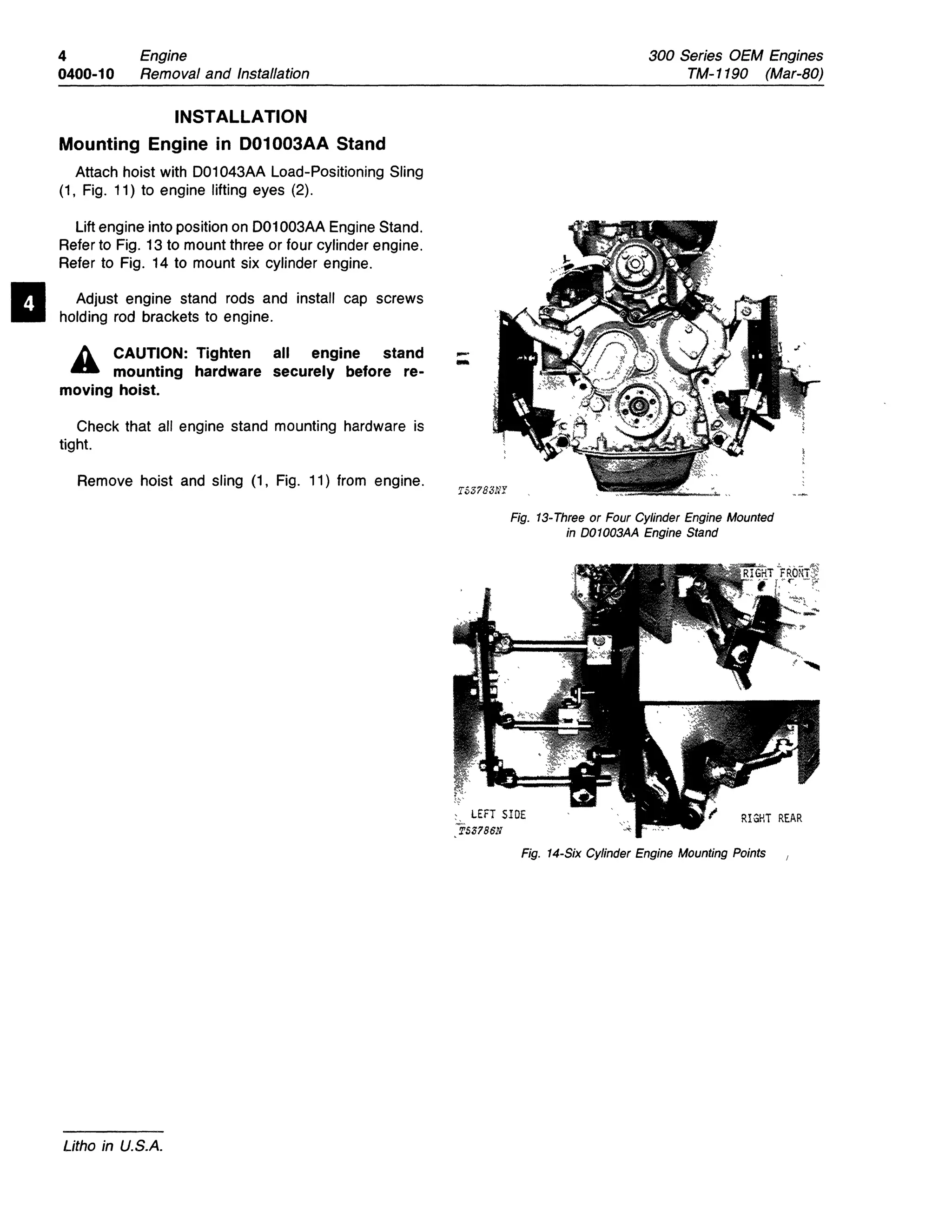 John Deere 4-239D, 4-239T, and 4-276D engines Service Repair Manual | PDF