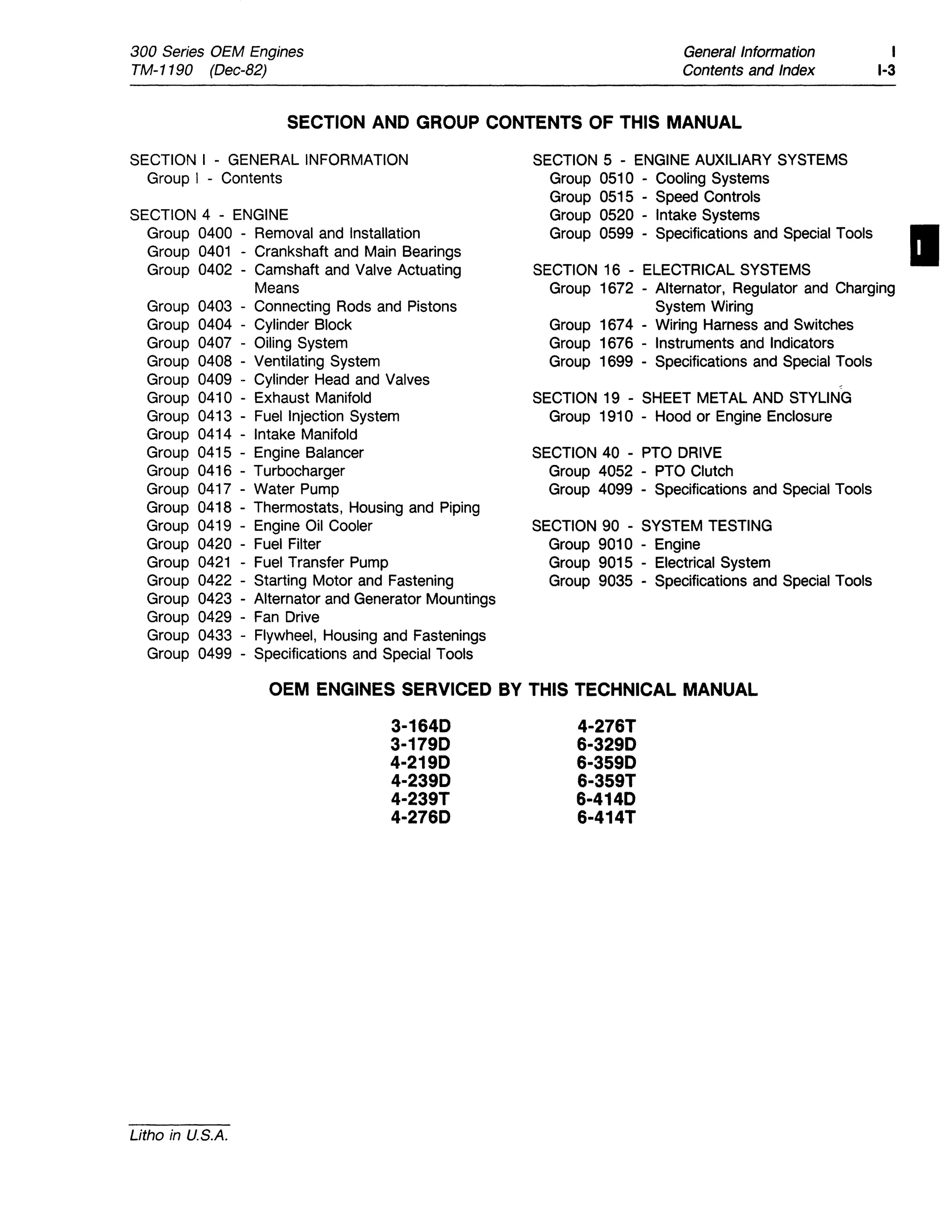 John deere 6 329 d oem engine service repair manual | PDF