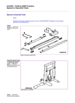 John deere 6300 tractors service repair technical manual (tm4493) | PDF