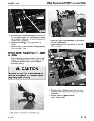 John deere 826 d walk behind snowblowers service repair manual (tm1612 ...