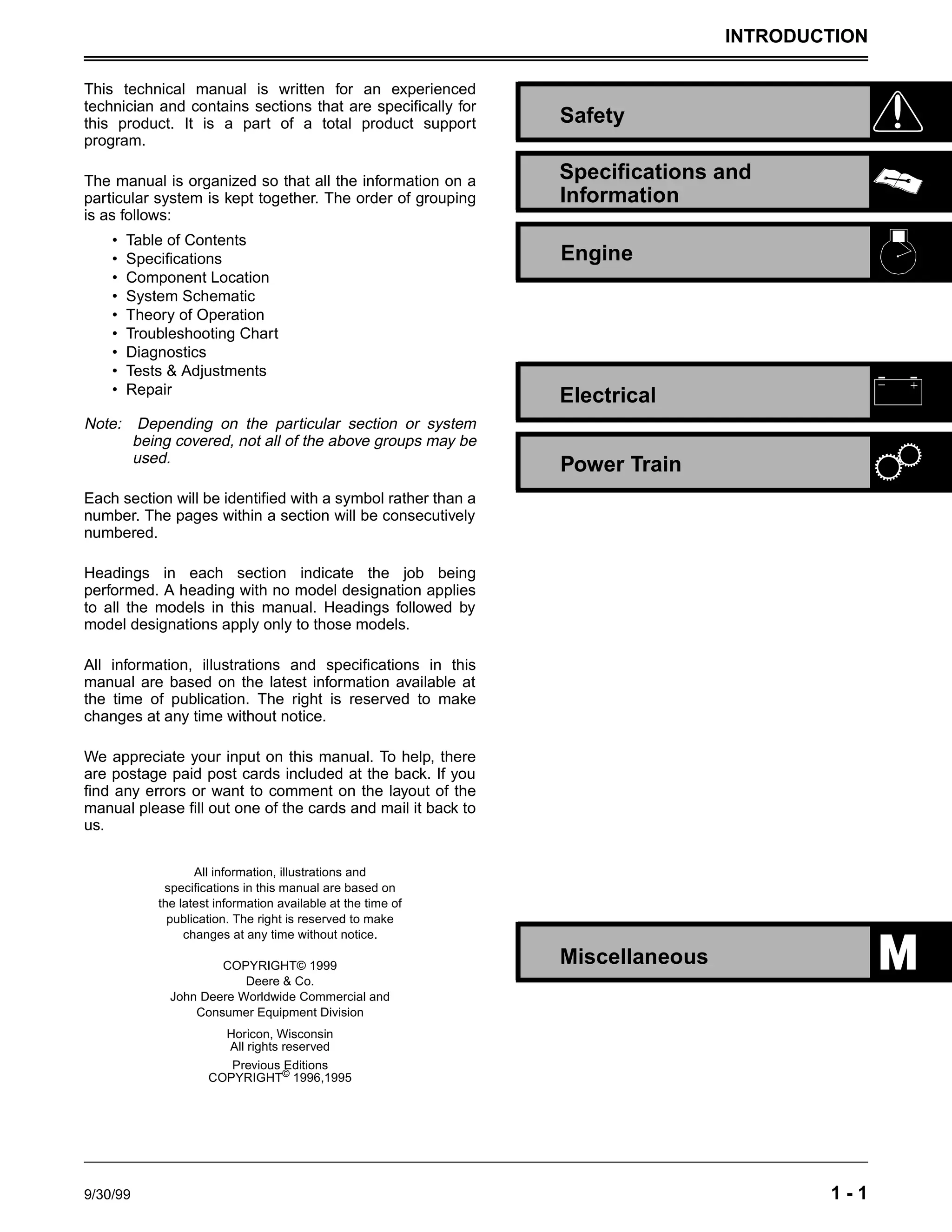 John deere 828 d walk behind snowblowers service repair manual (tm1612 ...