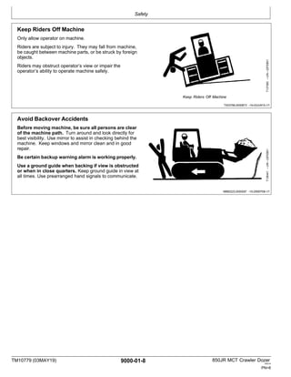 John Deere 850jr Crawler Dozer Mct Operation And Test Technical Manual ...