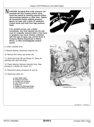 John deere 870 compact utility tractor service repair manual | PDF