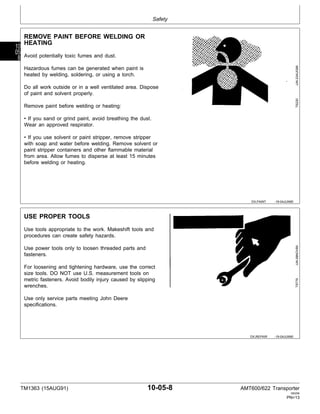 John deere amt600 all material transporters service repair manual | PDF