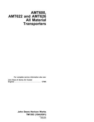 John deere amt622 all material transporters service repair manual | PDF