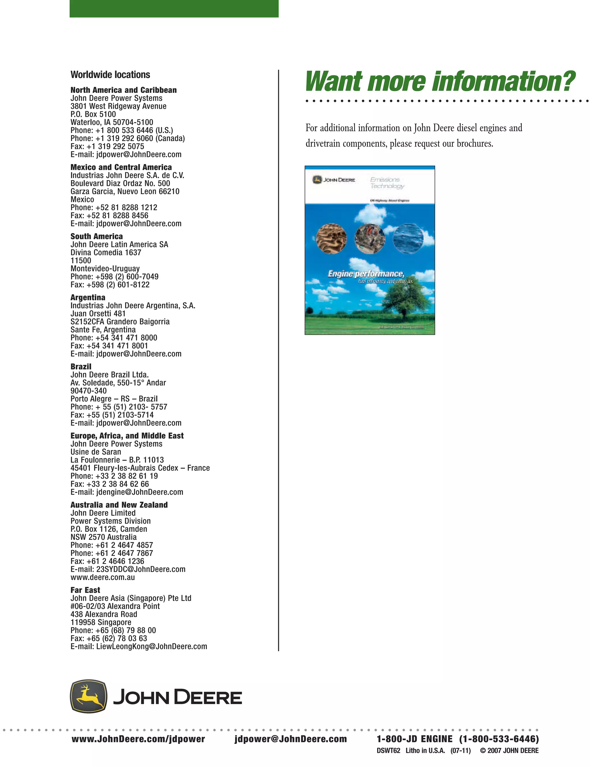 John deere biodiesel brochure | PDF
