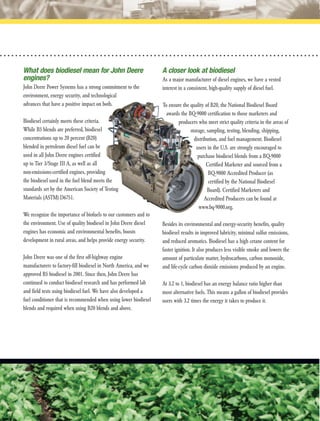 John deere biodiesel brochure | PDF